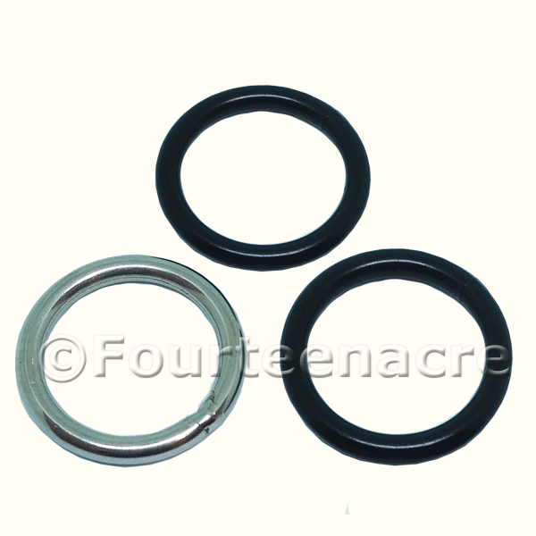 Fourteenacre | BLACK Purse Net Rings 1"